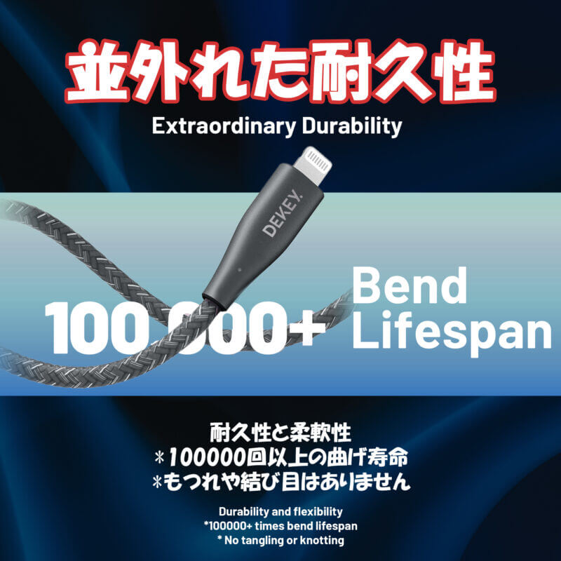 Cáp sạc nhanh 20W Dekey USB Type C sang Lightning, - Decal Sài Gòn